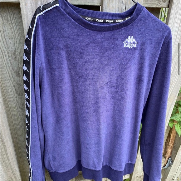Kappa | Tops | Purple Velour Kappa Crewneck | Poshmark